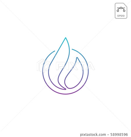fire flame logo design or minimal icon vector - Stock Illustration ...