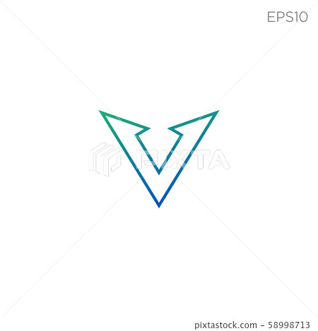 v logo minimal vector icon element isolated - Stock Illustration ...
