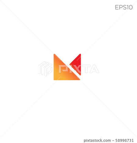 m wolf logo letter initial icon or symbol vector - Stock Illustration ...