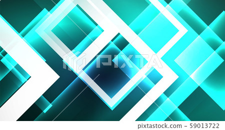 Neon glowing techno square rectangle lines,... - Stock Illustration ...