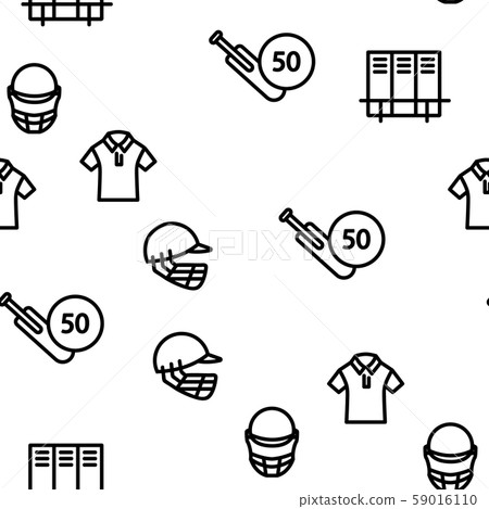 Cricket Vector Seamless Pattern - Stock Illustration [59016110] - PIXTA