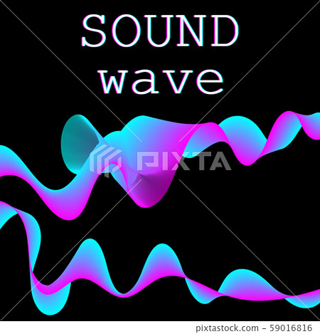 Dynamic fluid shape. Music waves. - Stock Illustration [59016816] - PIXTA