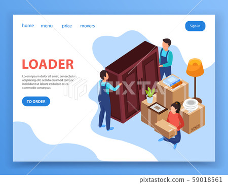 Relocation Service Page Design - Stock Illustration [59018561] - PIXTA