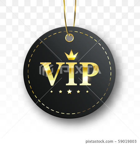 Vip label. Vector black banner-插圖素材 [59019803] - PIXTA圖庫