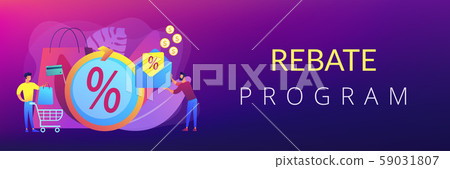 Rebate program concept banner header - Stock Illustration [59031807 ...