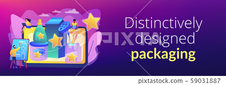 Packaging design concept banner header. - Stock Illustration [59031887 ...