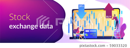 Stock market concept banner header. - Stock Illustration [59033320] - PIXTA