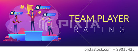 Sports rating system concept banner header. - Stock Illustration ...