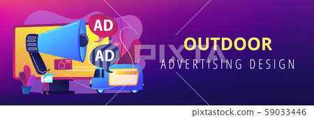 Motion graphic design concept banner header. - Stock Illustration ...