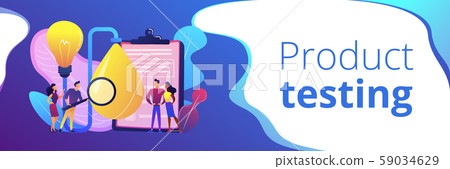 Product testing concept banner header. - Stock Illustration [59034629 ...