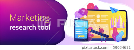 Online survey concept banner header.-插圖素材 [59034651] - PIXTA圖庫