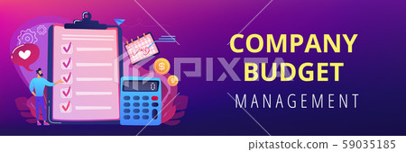 Budget planning concept banner header. - Stock Illustration [59035185 ...