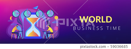 Time zones concept banner header. - Stock Illustration [59036685] - PIXTA