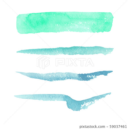 Watercolor hand painted lines - Stock Illustration [59037461] - PIXTA