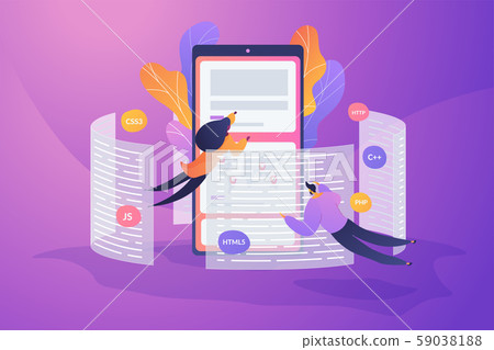 Front end development it concept vector... - Stock Illustration ...