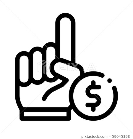 Hand Sign Money Betting And Gambling Icon... - Stock Illustration ...