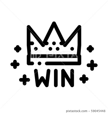 Winner Crown Betting And Gambling Icon Vector... - Stock Illustration ...