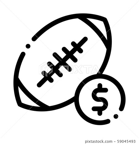 Rugby Ball Betting And Gambling Icon Vector...-插圖素材 [59045493] - PIXTA圖庫