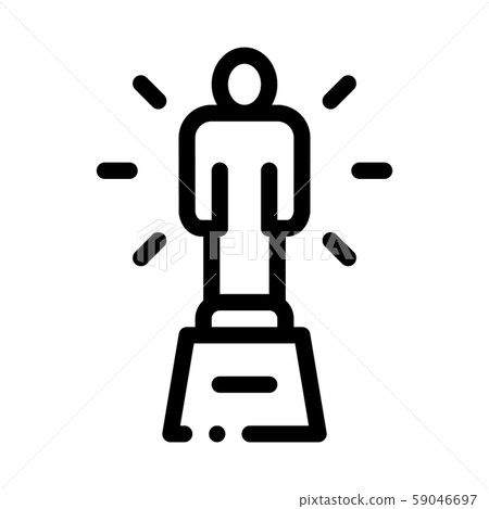 Statuette Human Talent Icon Vector Illustration - Stock Illustration ...