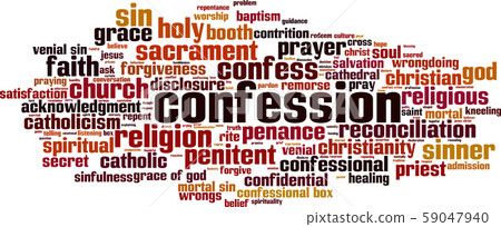 Confession word cloud - Stock Illustration [59047940] - PIXTA