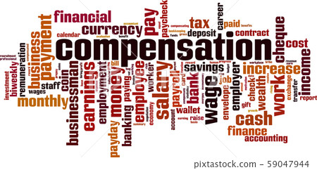 Compensation word cloud - Stock Illustration [59047944] - PIXTA