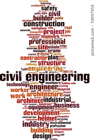 Civil engineering word cloud - Stock Illustration [59047958] - PIXTA