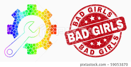 Vector Bright Dotted Service Tools Icon and... - Stock Illustration ...