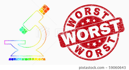 Vector Spectrum Pixel Microscope Icon and... - Stock Illustration ...