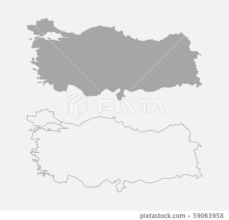 Turkey country map flat background vector template - Stock Illustration ...