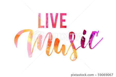Live music lettering - Stock Illustration [59069067] - PIXTA
