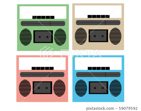 Cassette player light color - Stock Illustration [59079592] - PIXTA