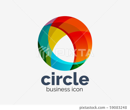 Circle abstract design logotype, round vector...-插圖素材 [59083248] - PIXTA圖庫