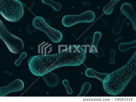 Bacteria 3D low poly render probiotics. - Stock Illustration [59083334 ...