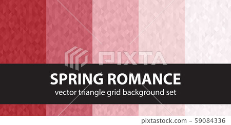 Triangle pattern set Spring Romance. Vector - Stock Illustration ...