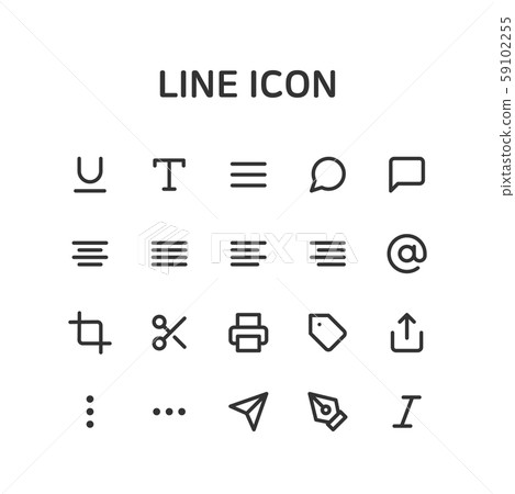 Simple Set of Line Icons illustration 012 - Stock Illustration ...