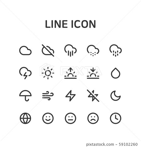 Simple Set of Line Icons illustration 009 - Stock Illustration ...