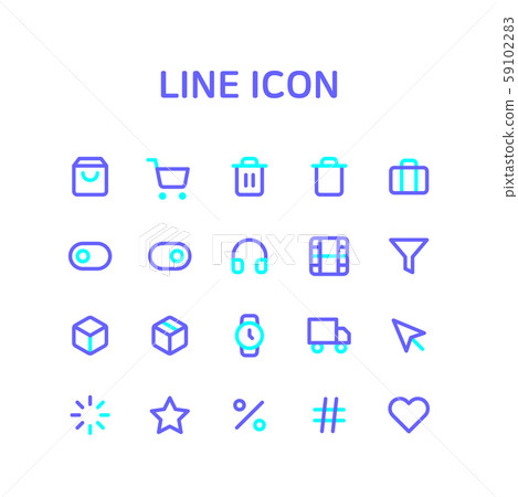 Simple Set of Line Icons illustration 024 - Stock Illustration ...