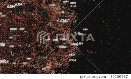 Abstract network of lines and random numbers - Stock Illustration ...