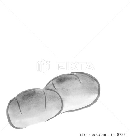 Roll bread (hand-drawn illustration of ink) - Stock Illustration ...
