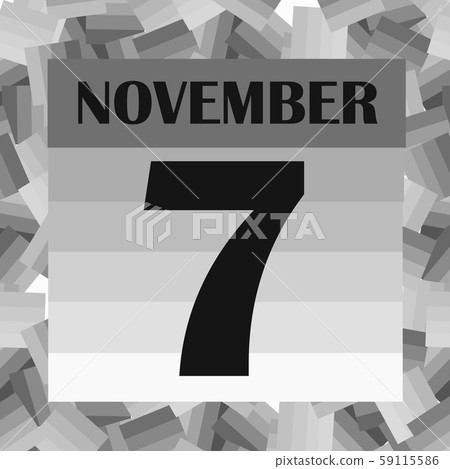 November 7 icon. For planning important day.... - Stock Illustration ...