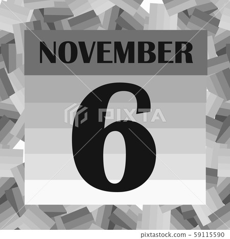 November 6 icon. For planning important day.... - Stock Illustration ...
