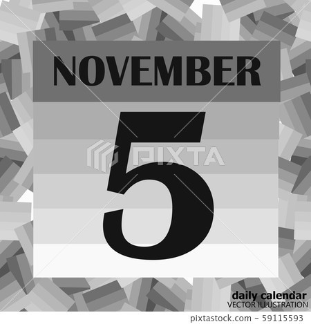 November 5 icon. For planning important day.... - Stock Illustration ...