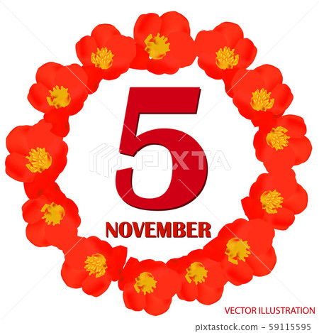 November 5 icon. Vector illustration. - Stock Illustration [59115595 ...