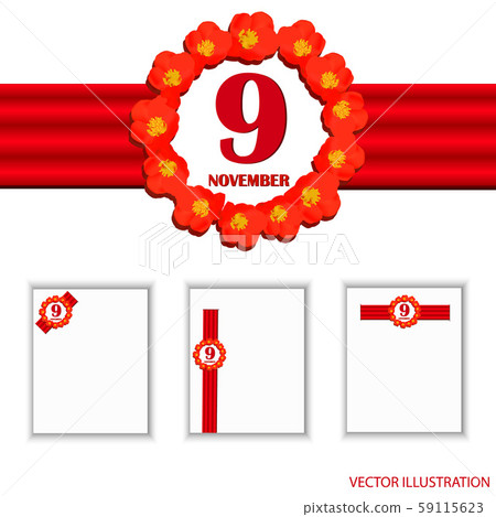November 9 design icon. Vector illustration. - Stock Illustration ...