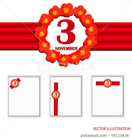 November 3 design icon. Vector illustration. - Stock Illustration ...