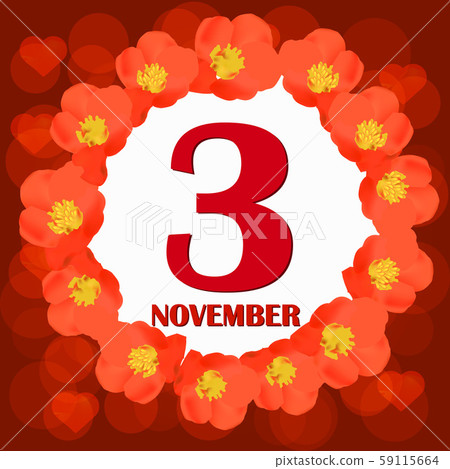 November 3 icon. For planning important day.... - Stock Illustration ...