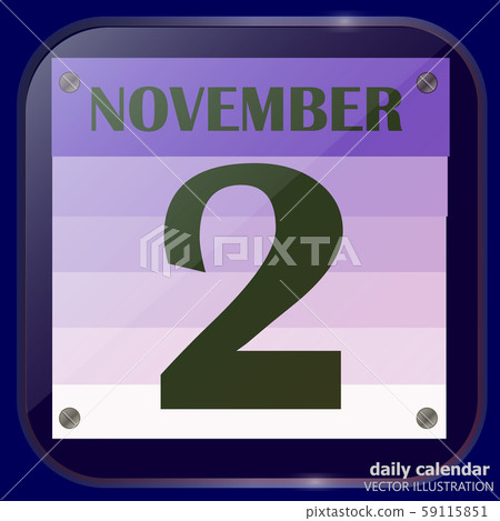 November 2 icon. Vector illustration. - Stock Illustration [59115851 ...