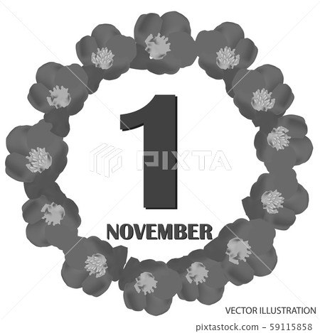 November 1, calendar day. Vector illustration. - Stock Illustration ...