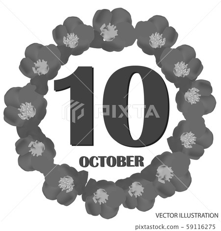 October 10, calendar day. Vector illustration. - Stock Illustration ...