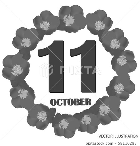 October 11, calendar day. Vector illustration. - Stock Illustration ...